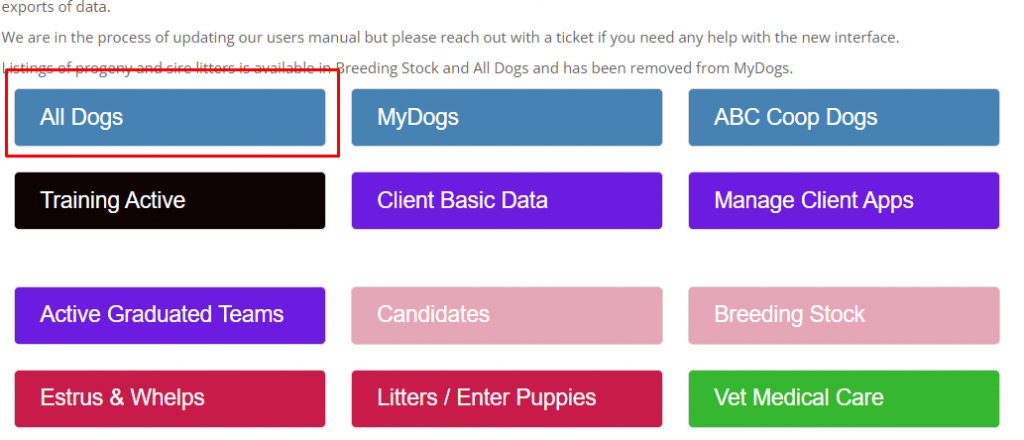 Search for any dog, already in the IWDR database – International ...