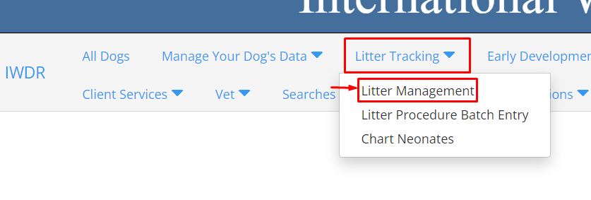 Litter Management – International Working Dog Registry
