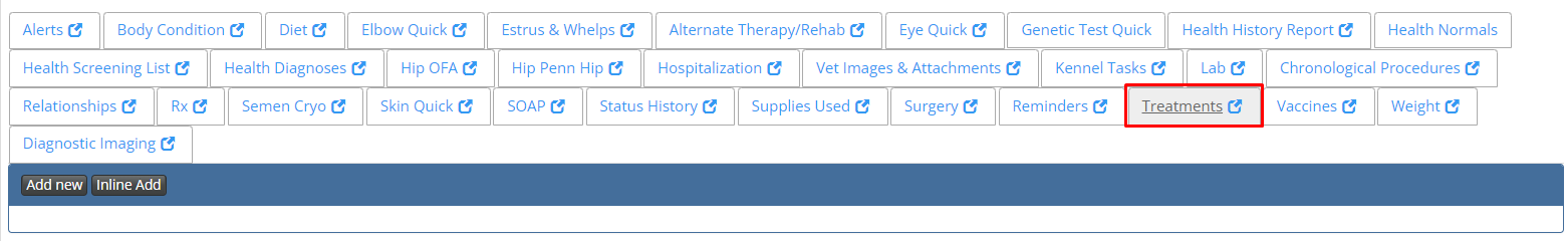 Treatments Add new / Edit or Delete – International Working Dog Registry
