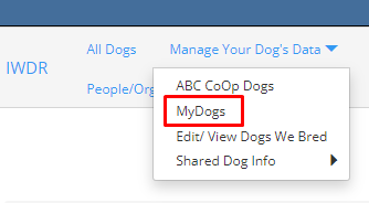 Adding a New Dog (using Manage Your Dog’s Data, MyDogs) – International ...