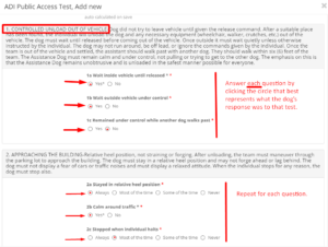 ADI Public Access Test – International Working Dog Registry